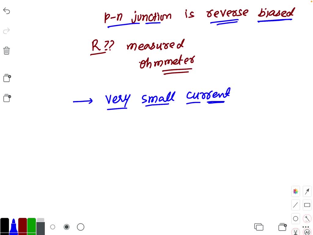 SOLVED:A p-n diode is reverse biased. The resistance measured by an ...