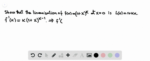 Solve the given linearization problems. Show that the linearization of ...