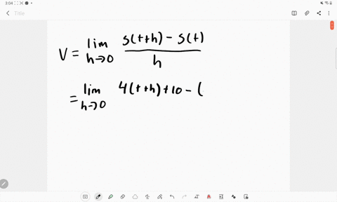 SOLVED:Use the definition to find an expression for the instantaneous velocity of an object ...