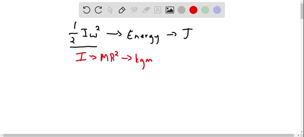 SOLVED:Verify that (1)/(2) I ω^2 has dimensions of energy.