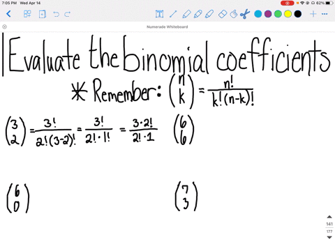 SOLVED:Determine the value of each of the following binomial ...