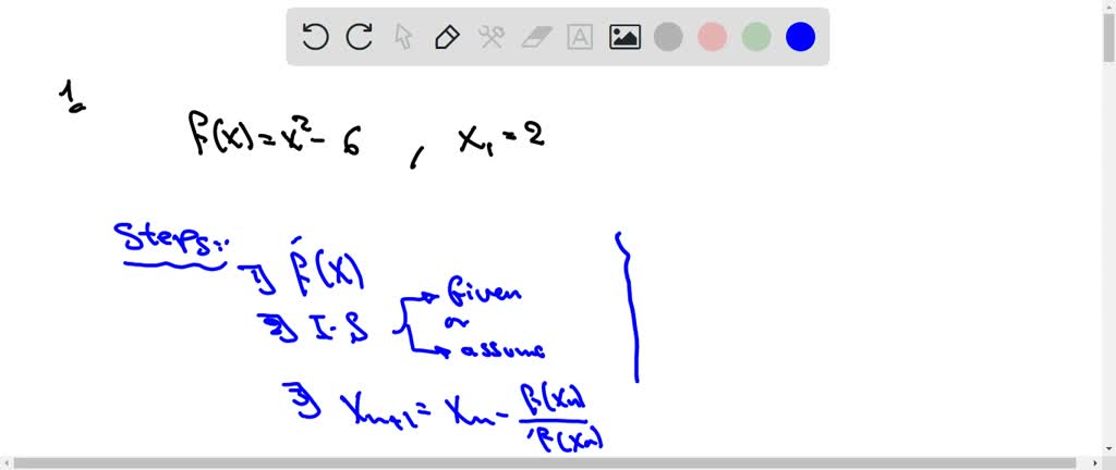 A popular method in hand computation is the secant formula where the improved estimate of the ...