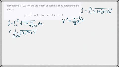 SOLVED:Use the arc length formula to find the length of each line ...