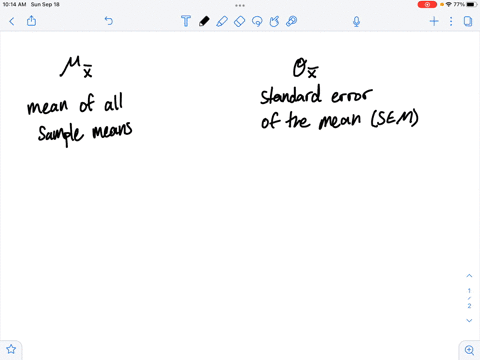 ⏩SOLVED:In general, what do the symbols μx̅ and σx̅ represent? What ...