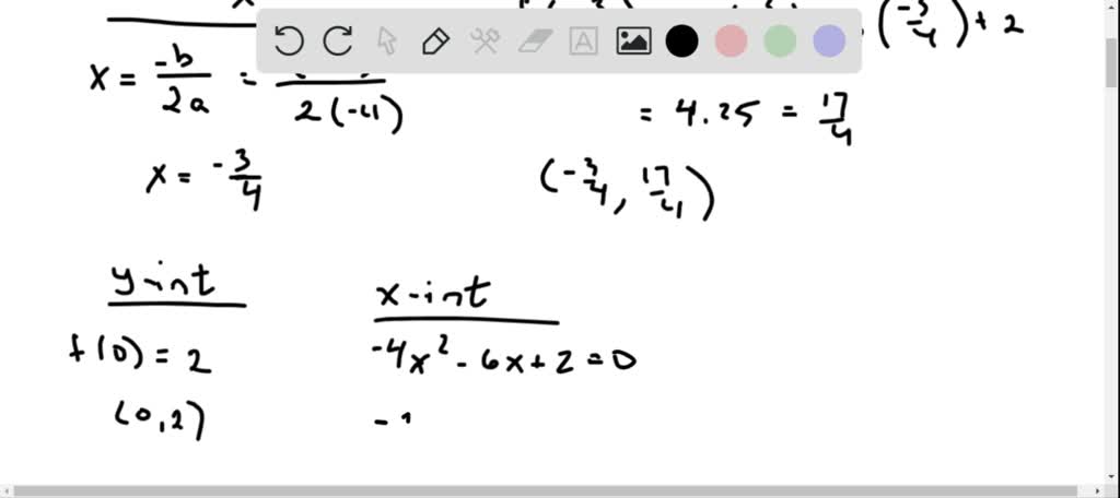 SOLVED:(a) graph each quadratic function by determining whether its graph opens up or down and ...