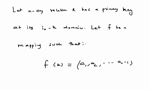 ⏩SOLVED:Show that an n -ary relation with a primary key can be… | Numerade