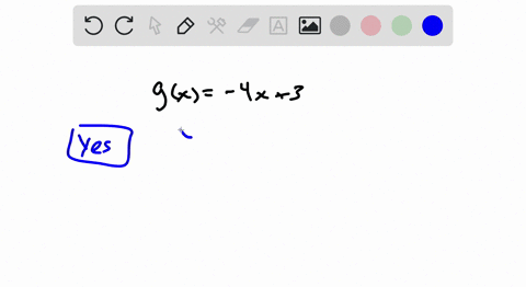 SOLVED: Determine whether each function is one-to-one. If it is, find the inverse. g(x)=-4 x+3 ...