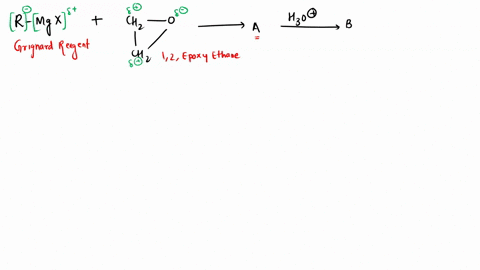 SOLVED: Reaction of with RMgX, followed by hydrolysis will lead to ...