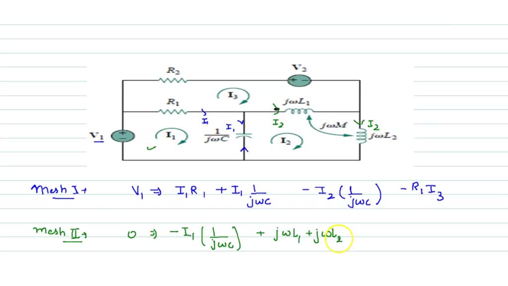 SOLVED:Obtain the mesh equations for the circuit in Fig. 13.80.