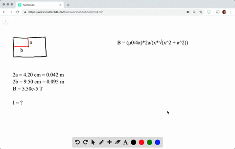 SOLVED: A rectangular loop with dimensions 4.20 cm by 9.50 cm carries current I. The current in ...