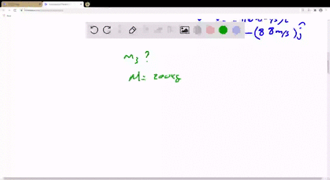 SOLVED: A 200-kg rocket in deep space moves with a velocity of (121 m ...