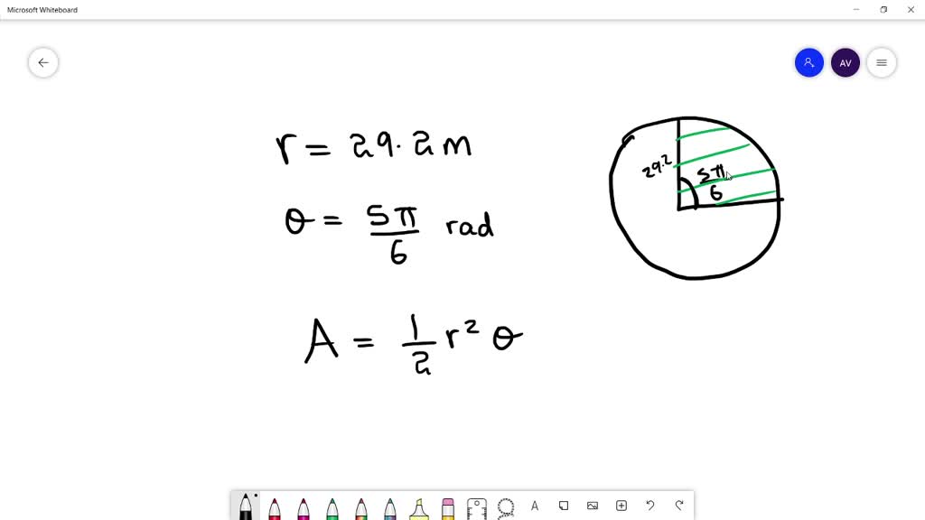 SOLVED:Find the area of a sector of a circle having radius r and ...