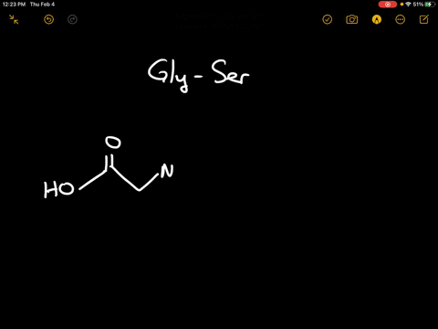 SOLVED:Draw the structure of the dipeptide Gly-Ser, circling the ...