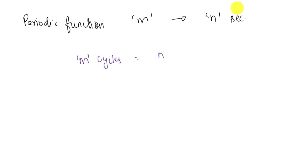 SOLVED:A periodic function completes m cycles in n seconds. What is the ...