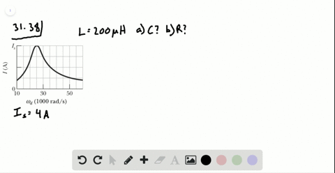 SOLVED: The current amplitude I versus driving angular frequency ωd for a driven R L C circuit ...