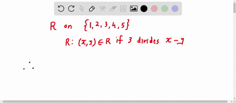SOLVED:Refer to the relation R on the set {1,2,3,4,5} defined by the rule (x, y) ∈R if 3 divides ...