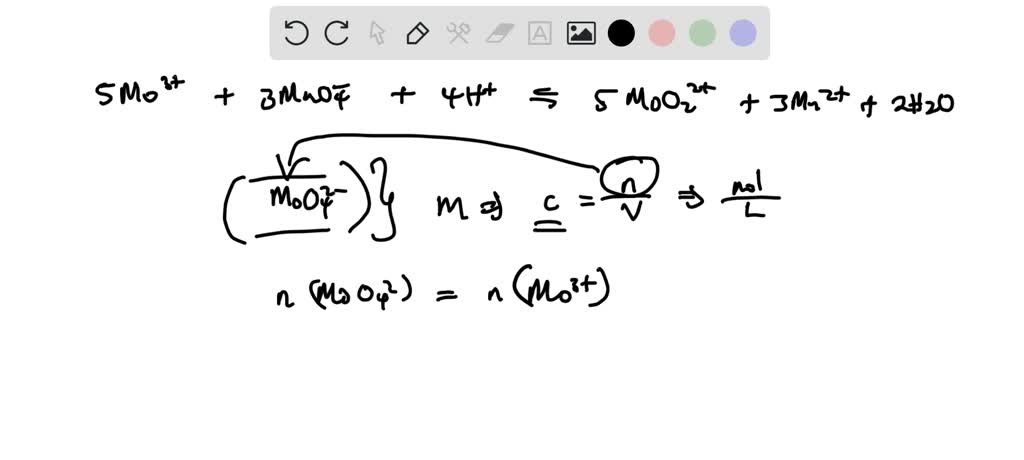 A 32.15 -mL sample of a solution of MoO4^2-(a q) was passed through a ...