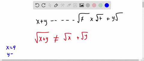 ⏩SOLVED:Choose values for x and y and use a calculator to show that… | Numerade