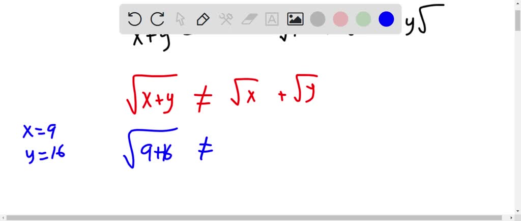 ⏩SOLVED:Choose values for x and y and use a calculator to show that… | Numerade