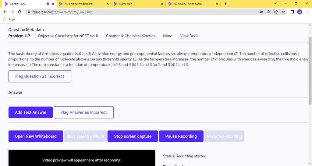 SOLVED:The basic theory of Arrhenius equation is that (1) Activation ...