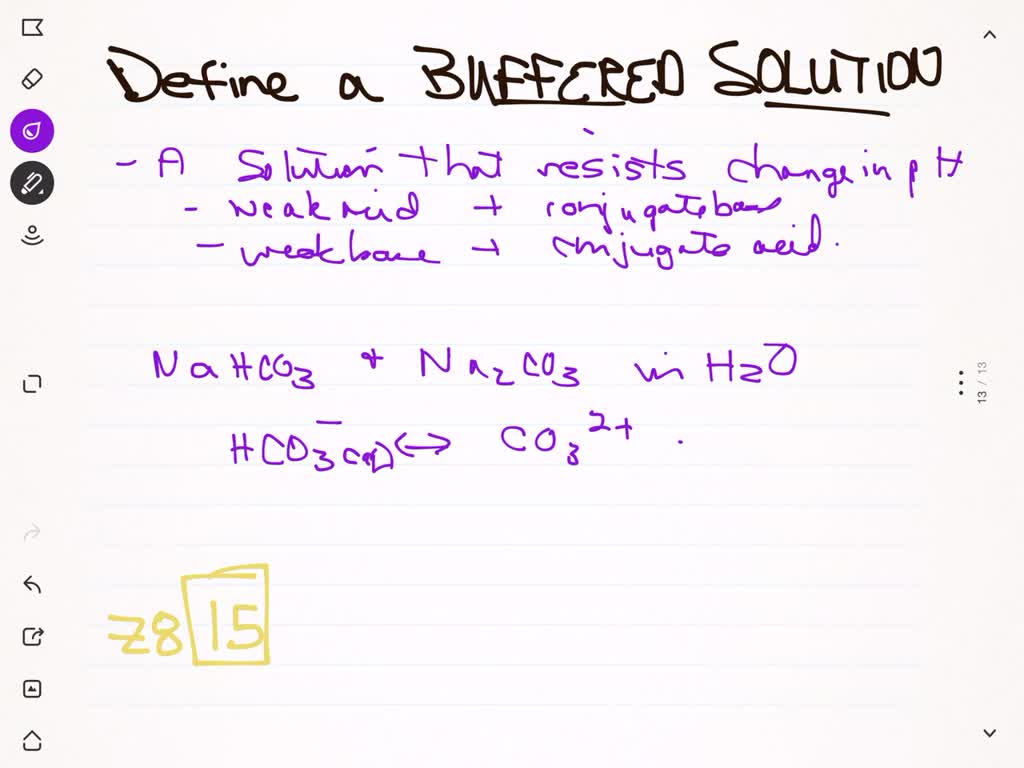 SOLVED:(a) Briefly explain what a buffer solution is and qualitatively ... SOLVED:(a) Briefly explain what a buffer solution is and qualitatively ...