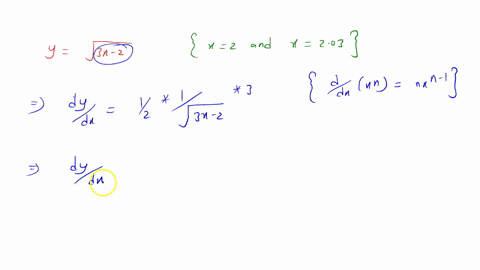 SOLVED:Use the differential d y to approximate Δy when x changes as ...
