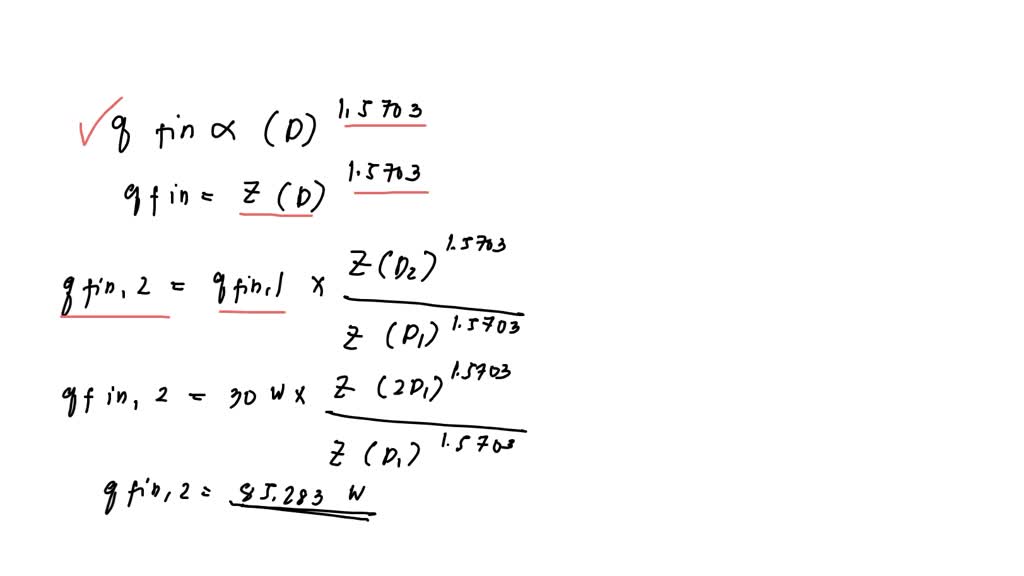 SOLVED:A pin fin of 10-mm diameter dissipates 30 W by forced convection ...