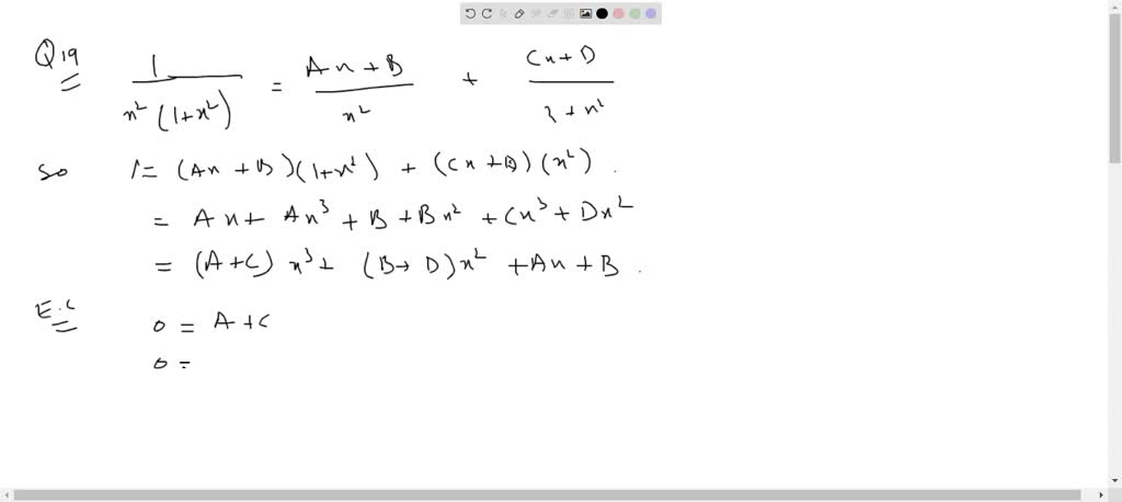 SOLVED:Determine the following: ∫(d x)/(x^2(1+x^2))