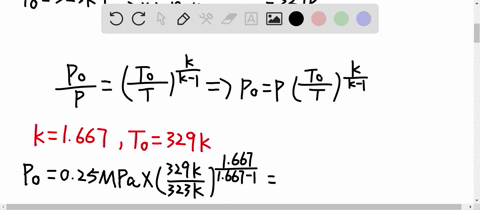 SOLVED: Calculate the stagnation temperature and pressure for the ...