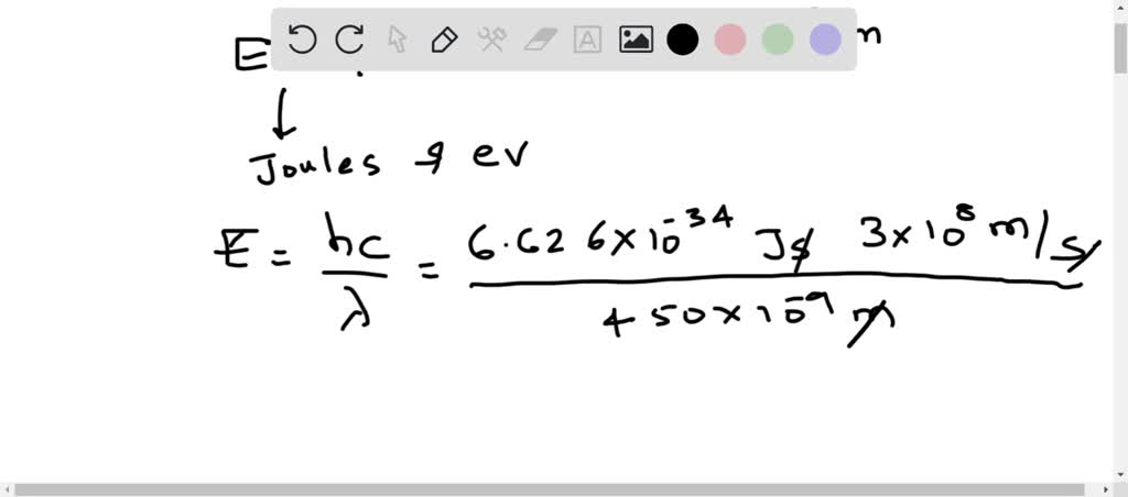 SOLVED:. Calculate the frequency in hertz and the energy in joules of ...