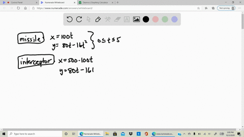 SOLVED:Rework example 1.9 with the interceptor missile following the ...