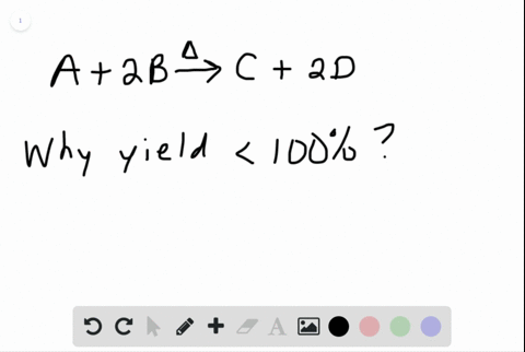 SOLVED:Give two reasons why the actual yield from chemical reactions is ...