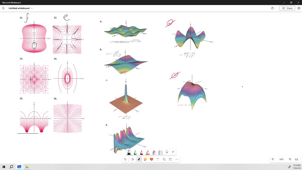 SOLVED:Matching Surfaces with Level Curves Exercises 31-36 show level ...