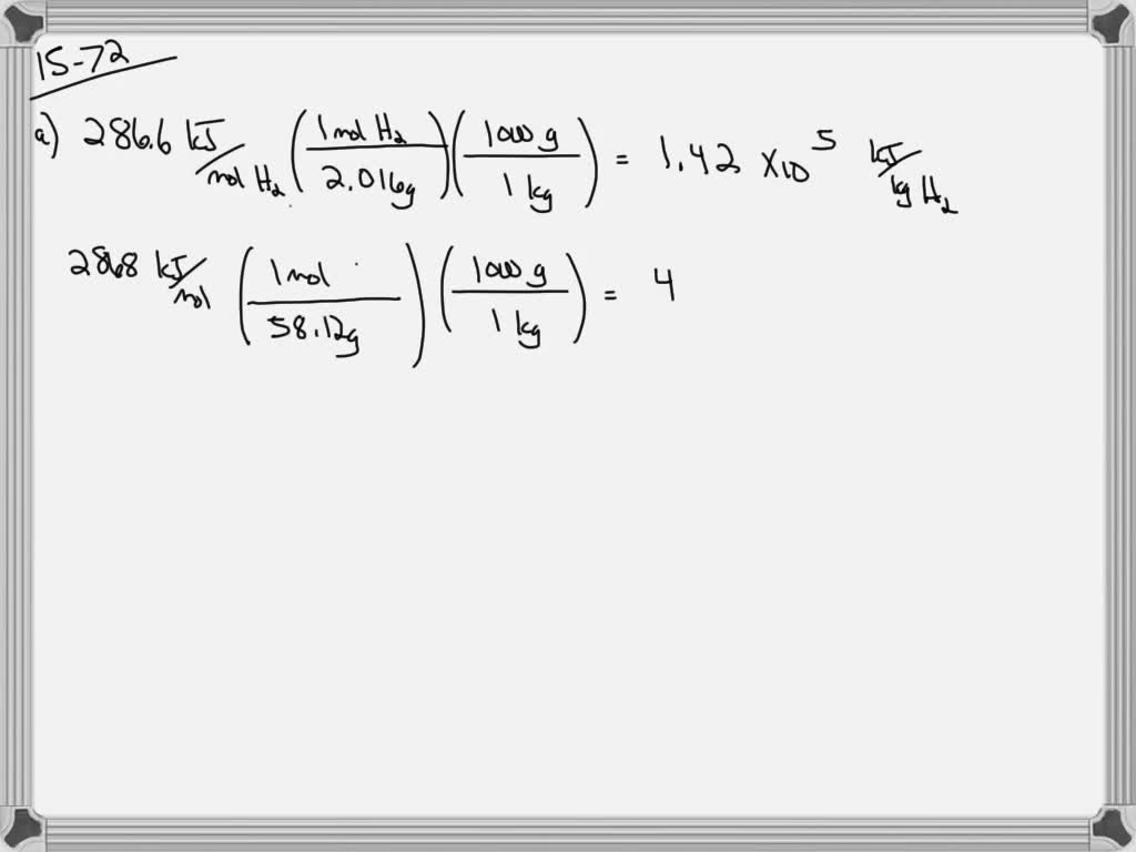 SOLVED:Heats of combustion of three gaseous fuels, in kilojoules per ...