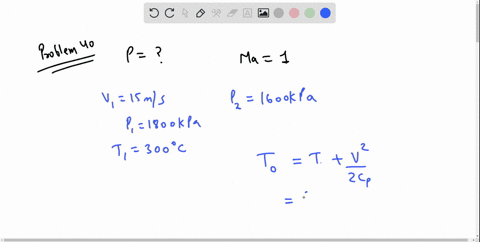 SOLVED:To what pressure should the steam in Problem 15.33 expand to reach Mach 1 ? Use constant ...