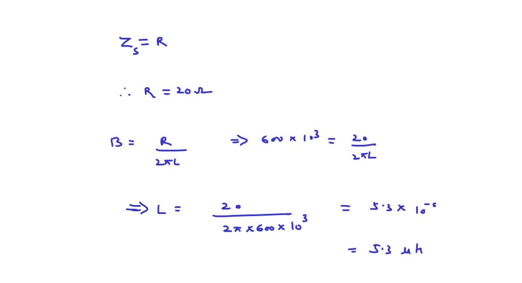 SOLVED:For the circuit shown below, find the input reflection coefficient and the VSWR. What ...