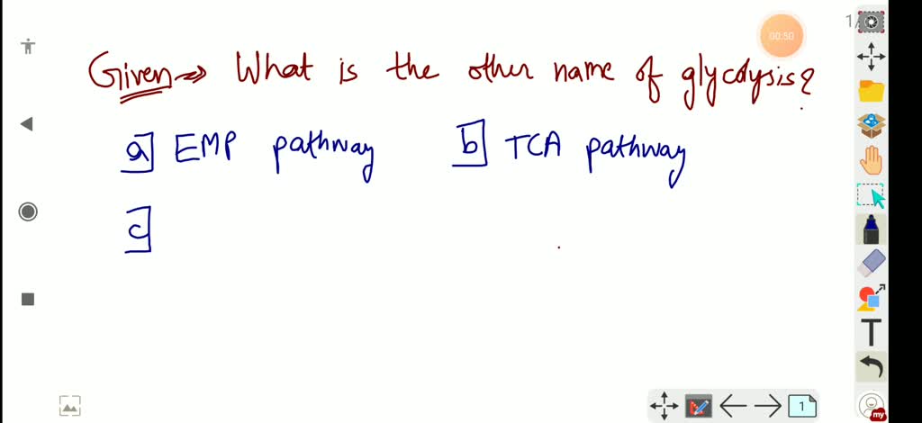 SOLVED:What is the other name of glycolysis? (a) EMP pathway (b) TCA ...