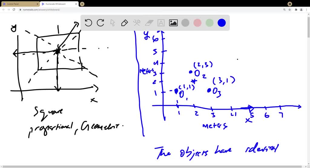 SOLVED: The positions of three objects, written as (x, y) coordinates ...
