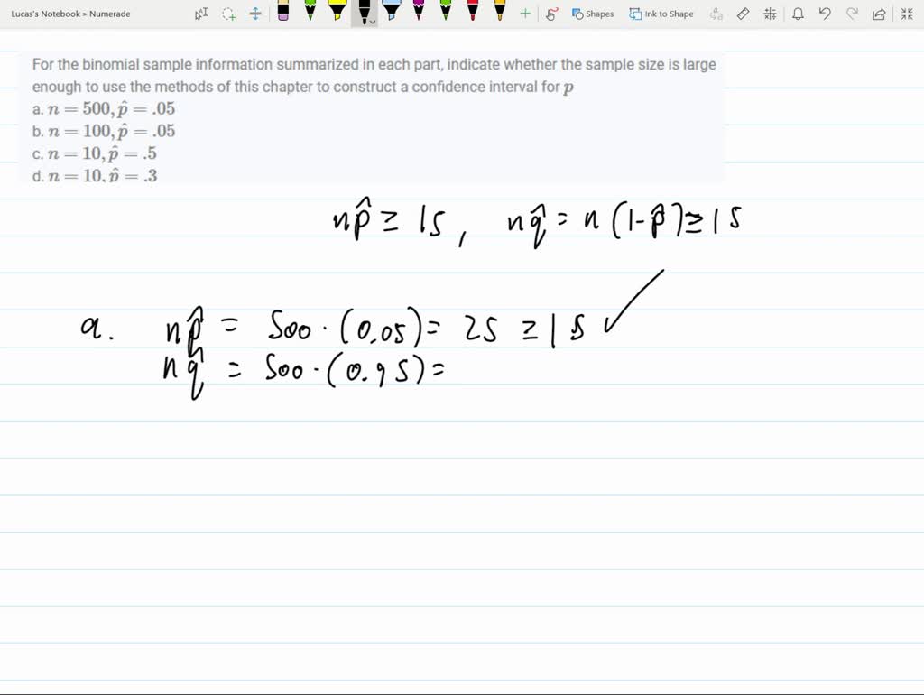 ⏩SOLVED:For 1-5, determine whether the stated sample size n is large… | Numerade