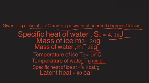 ⏩SOLVED:If 20.0 g of ice at -10.0^∘ C and 20.0 g of liquid water ...