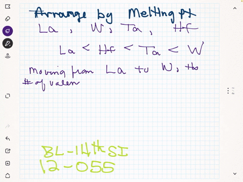 ⏩SOLVED:Arrange the following metals in increasing order of expected ...