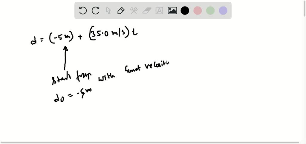 Solved The Equation Below Describes The Motion Of An Object Create The