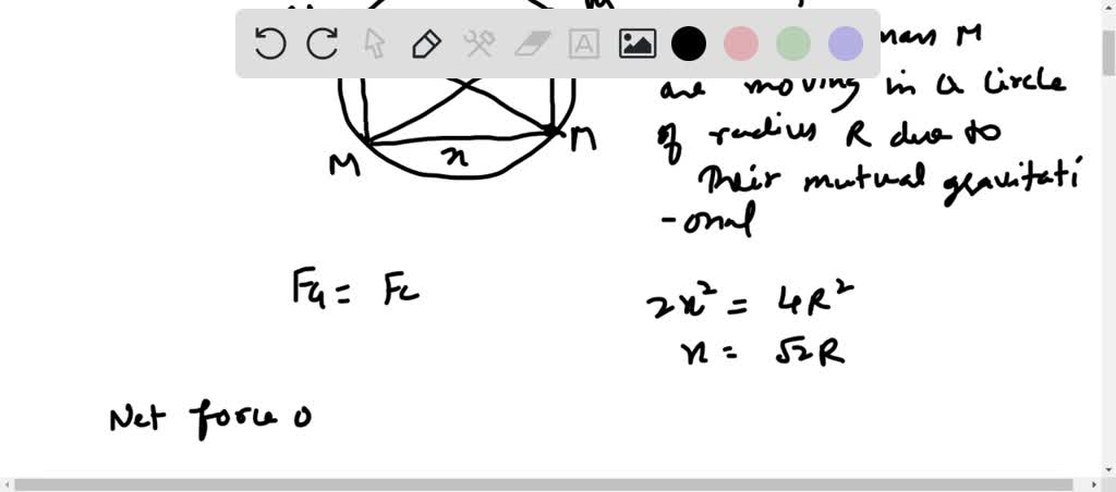 SOLVED:Four particles, each of mass $M$ and equidistant from each other ...