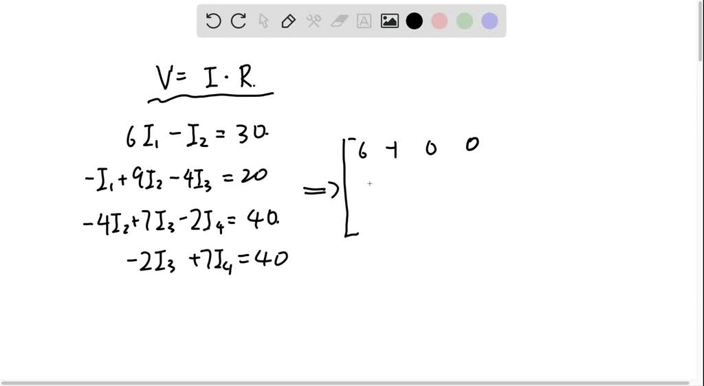 Write A Matrix Equation That Determines The Loop