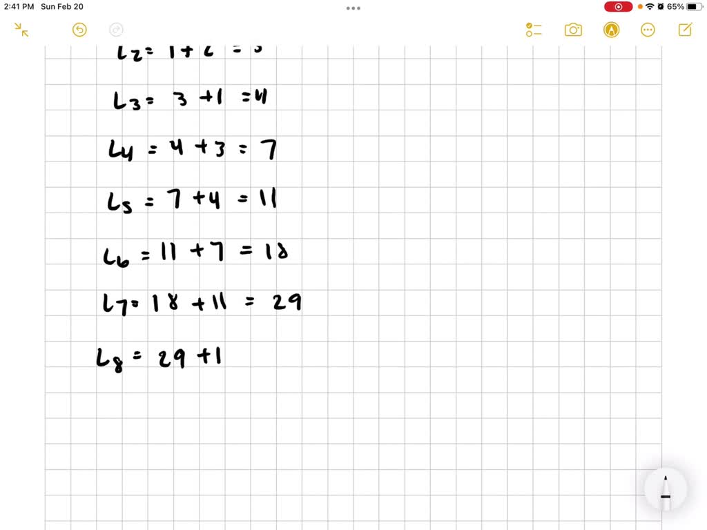 SOLVED:Lucas started with L_{0}=2 and L_{1}=1. The rule L_{k+2}=L_{k+1}+L_{k} is the same, so A ...