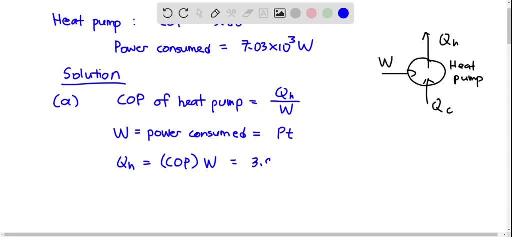 SOLVED:A heat pump has a coefficient of performan…