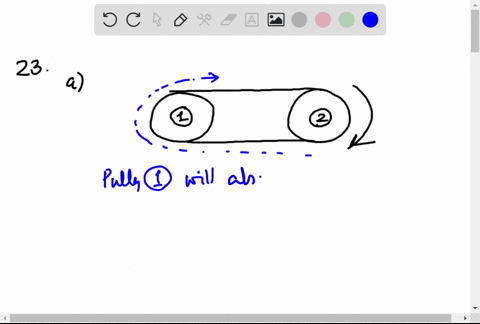 SOLVED:In which direction (clockwise or counterclockwise) will pulley 1 ...