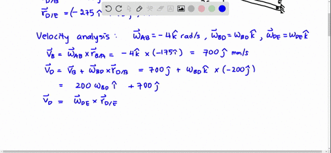 SOLVED:In the position shown, bar A B has an angular velocity of 4 \mathrm{rad} / \mathrm{s ...
