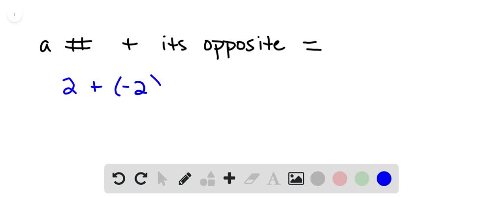 ⏩SOLVED:Vocabulary What is the sum of a number and its opposite? | Numerade