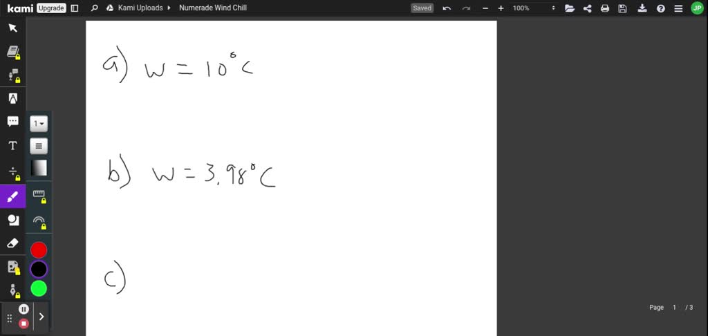SOLVED:The wind chill temperature is given according to a somewhat ...